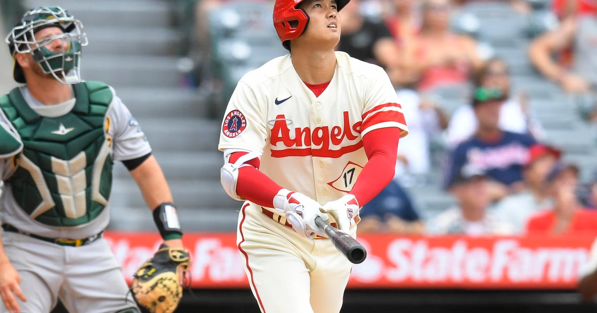 Angels tie MLB record with 7 solo HRs but lose to Athletics - CBS ...