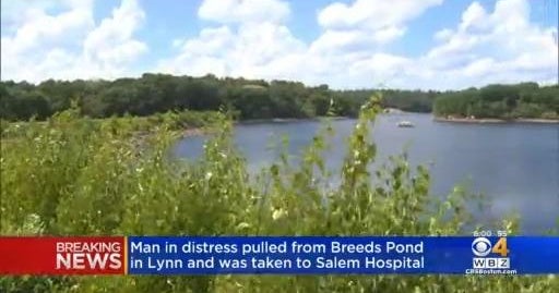Man pulled from water at Breeds Pond in Lynn - CBS Boston