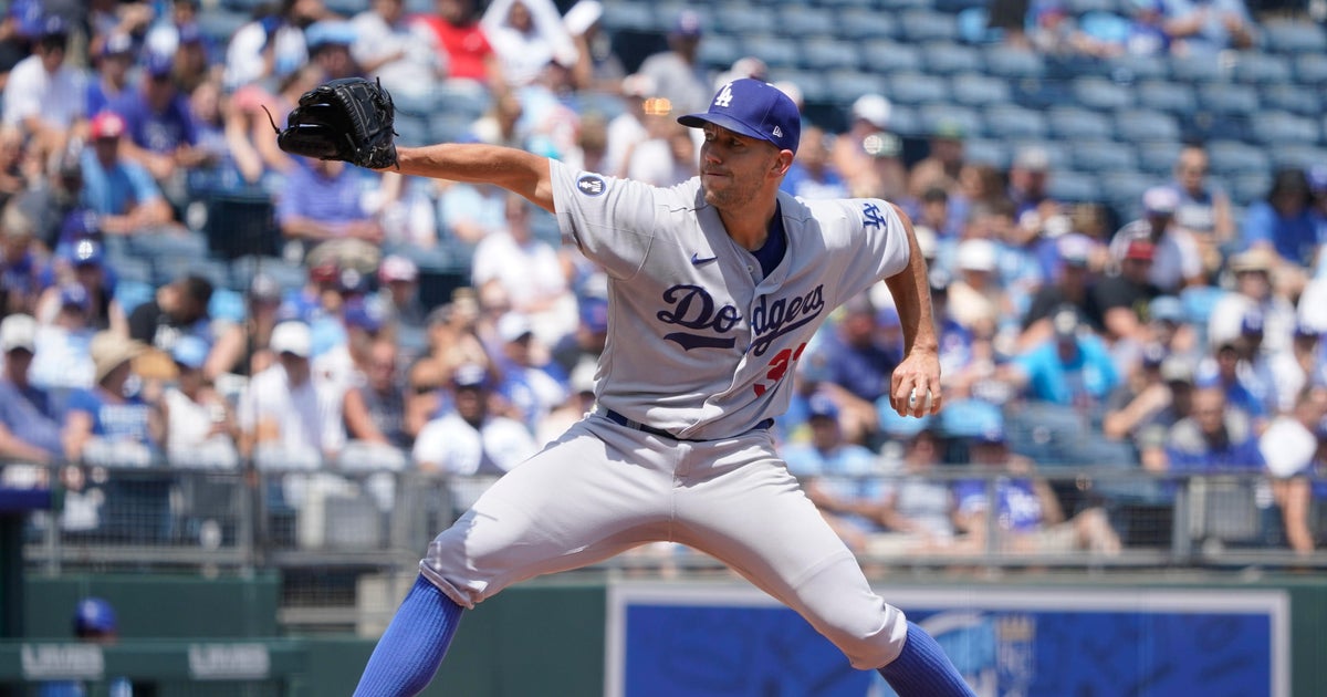 Dodgers' 12-game win streak ends; Singer, Royals blank LA - CBS Los Angeles