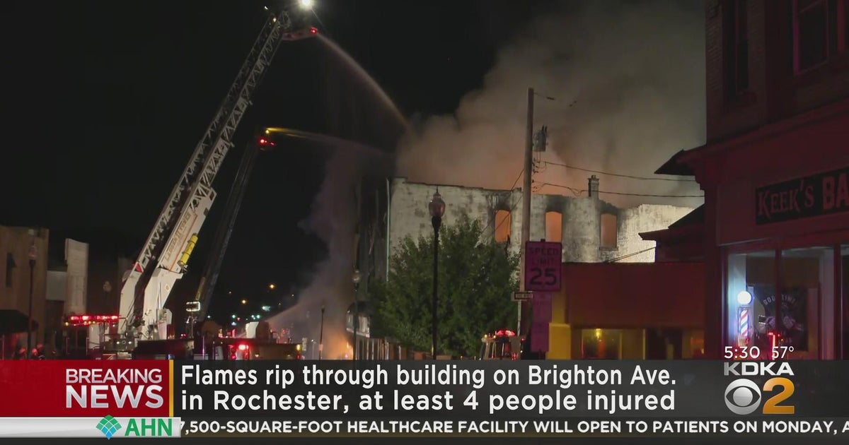 A least 4 people injured in Rochester fire - CBS Pittsburgh
