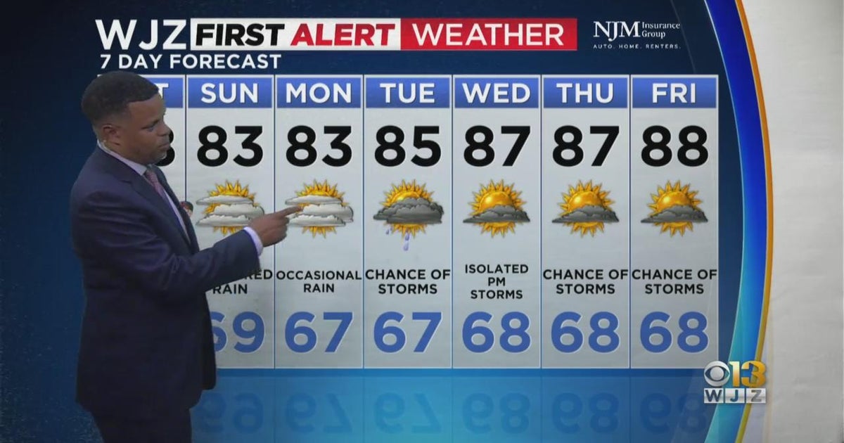 Derek Beasley has your Friday night forecast - CBS Baltimore