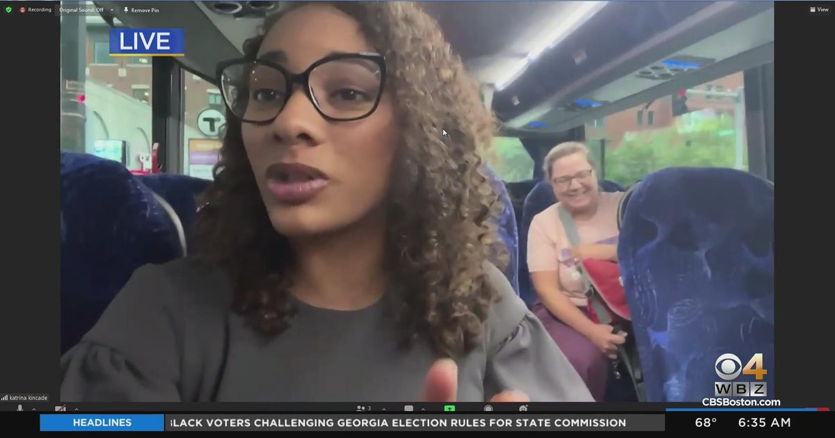 Riding along an Orange Line shuttle bus during morning commute - CBS Boston