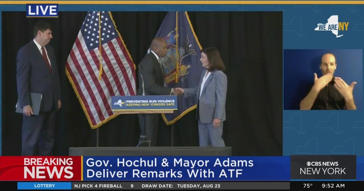 Hochul, Adams speak ahead of meeting on illegal guns - CBS New York