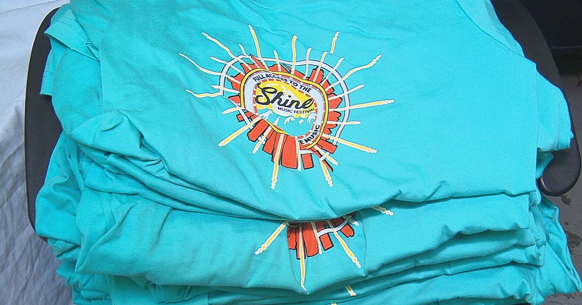 Shine Music Festival shirts feature braille logo - CBS Colorado