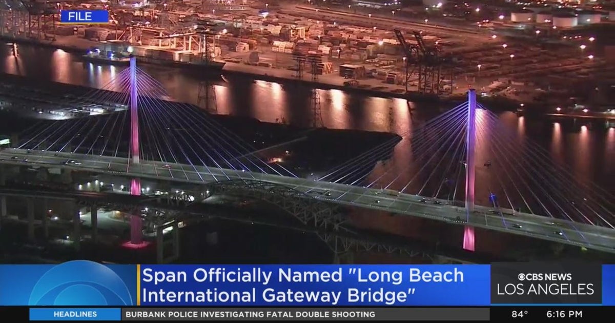 Long Beach Port's new bridge officially gets its name - CBS Los Angeles
