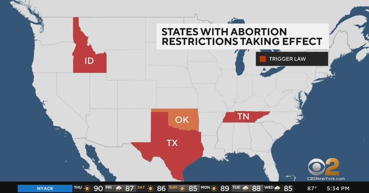 Abortion rights advocates push back on trigger laws - CBS New York