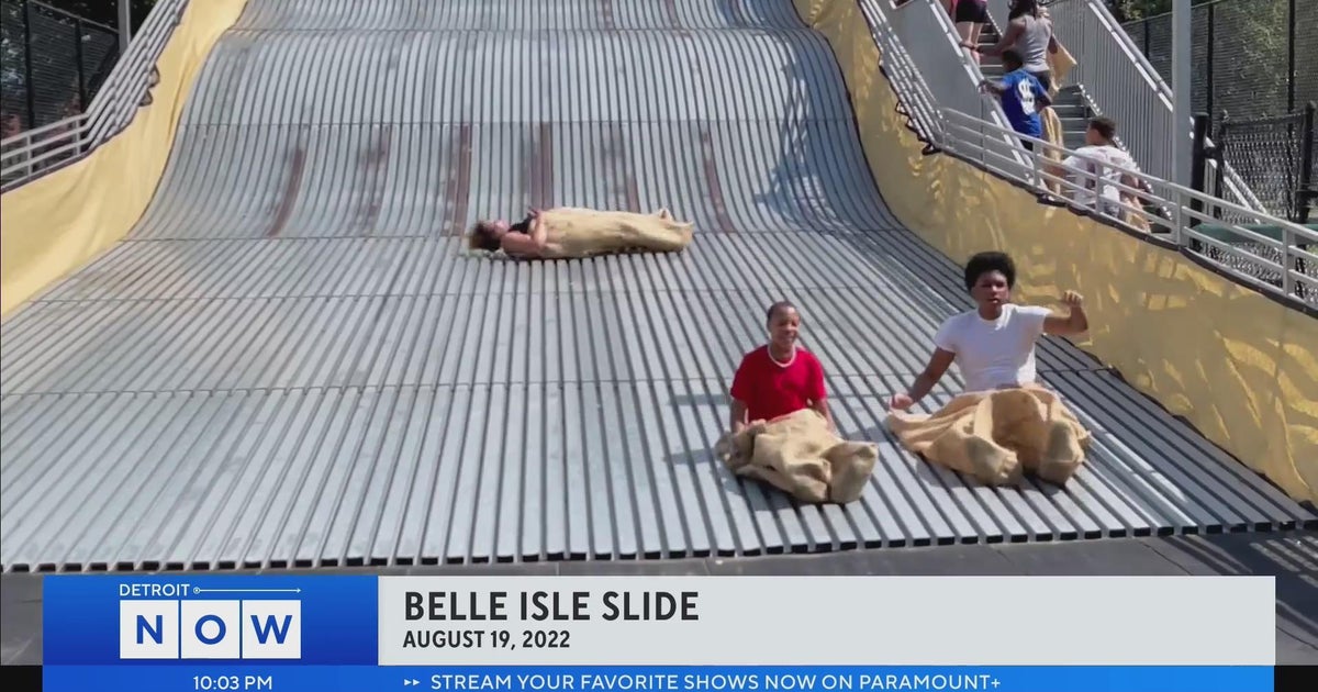 Giant Slide reopens for first time since going viral - CBS Detroit