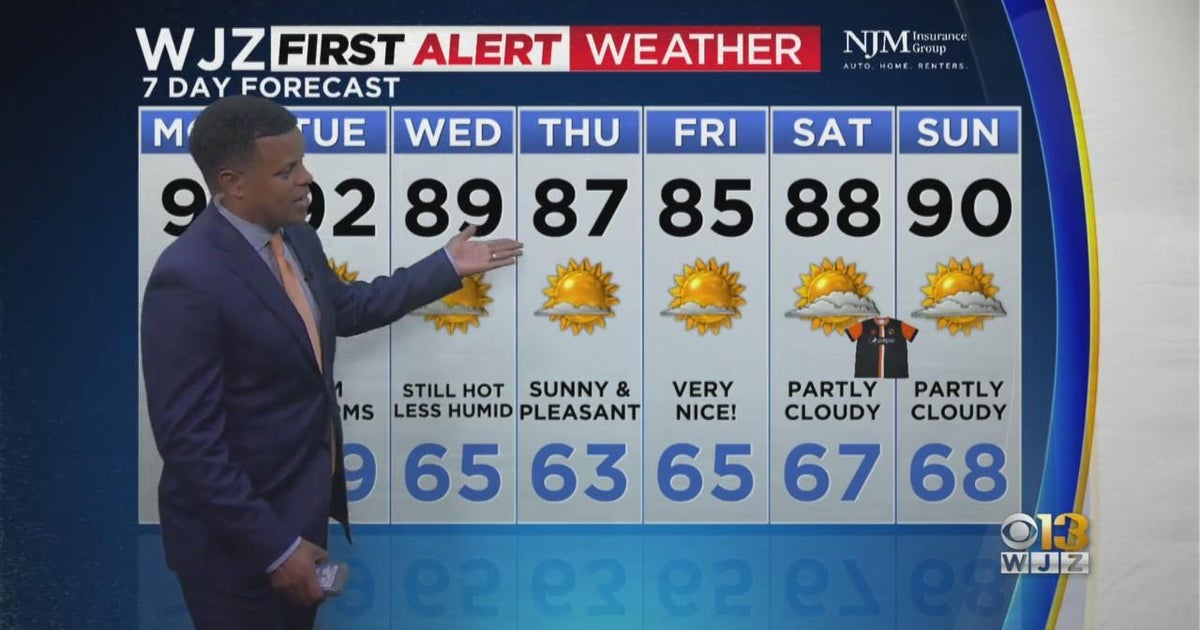 Derek Beasley has your Sunday night forecast - CBS Baltimore