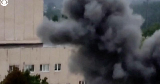 Explosion in Ukraine just a few miles from nuclear plant - CBS News