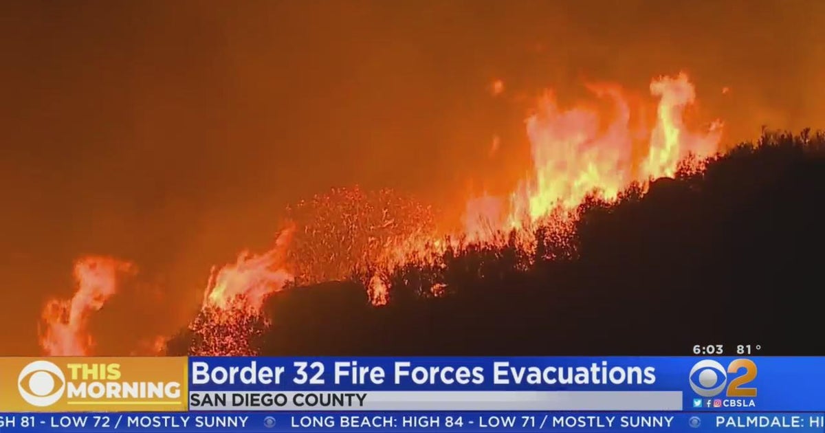 Border 32 Fire in San Diego County burns multiple structures - CBS Los ...