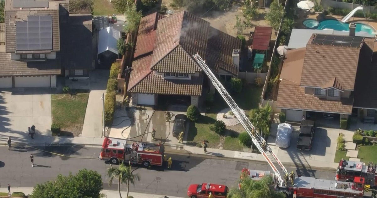 Fire breaks out at Walnut home; no injuries reported - CBS Los Angeles