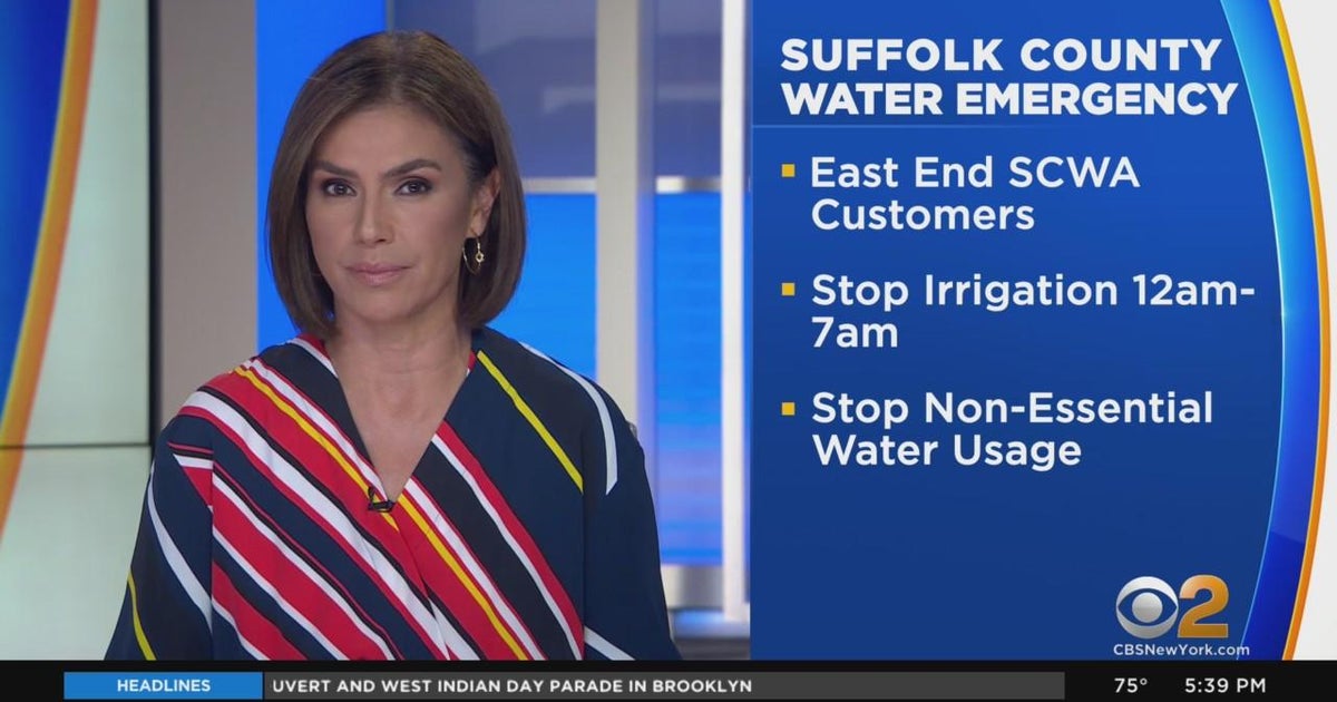 Some Suffolk County residents urged to conserve water - CBS New York