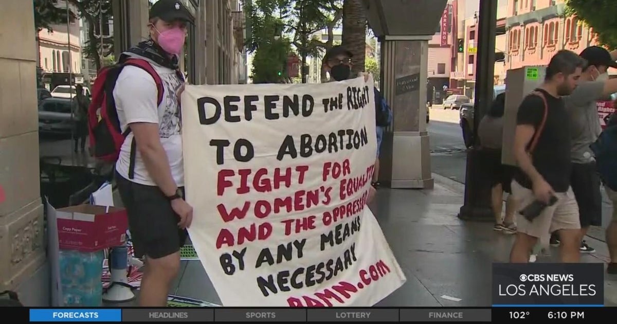 Abortion rights activists rally in Hollywood - CBS Los Angeles