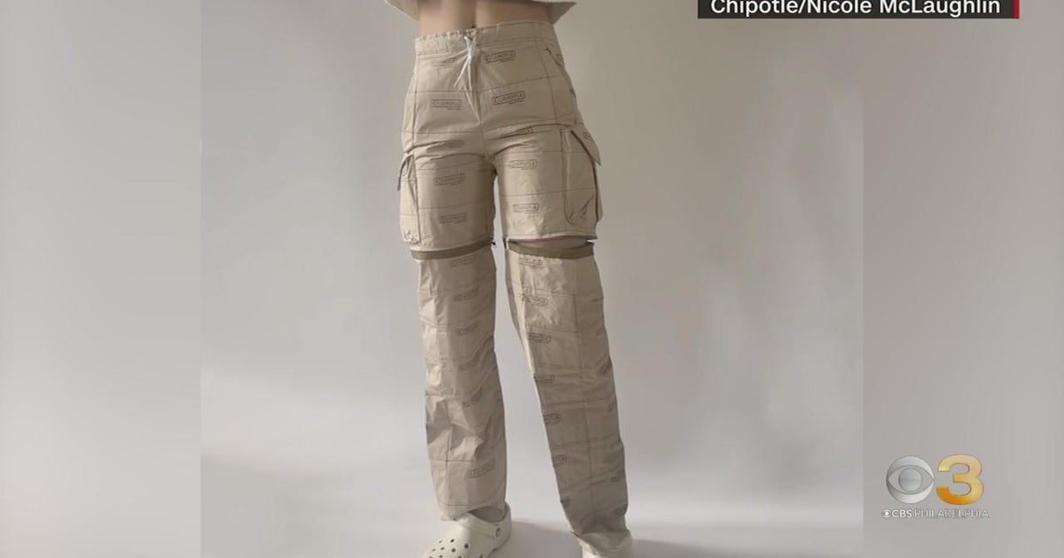 Designer creates unusual cargo pants made from unsude napkins - CBS ...
