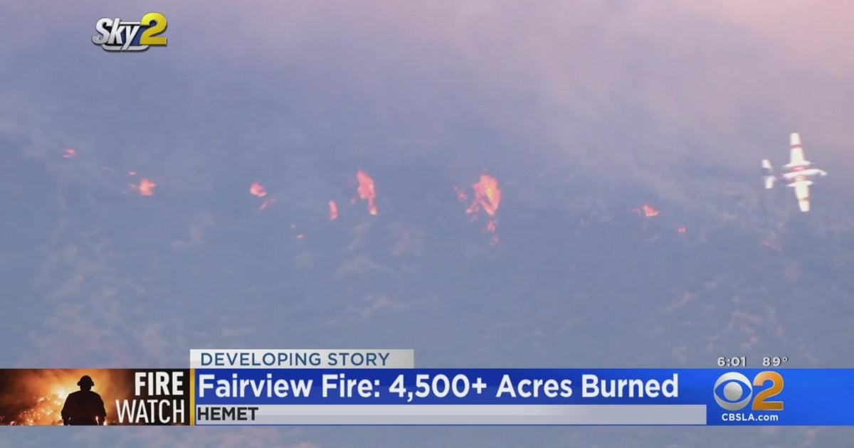 Fairview Fire at 4,500 acres, 5% containment - CBS Los Angeles