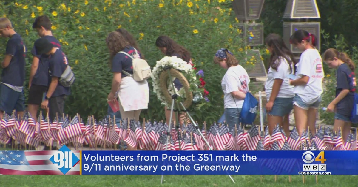 Volunteers from Project 351 mark 9/11 anniversary on the Greenway - CBS ...