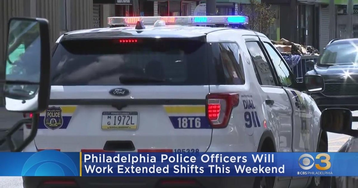 Philadelphia police officers to work extended shifts this weekend - CBS ...
