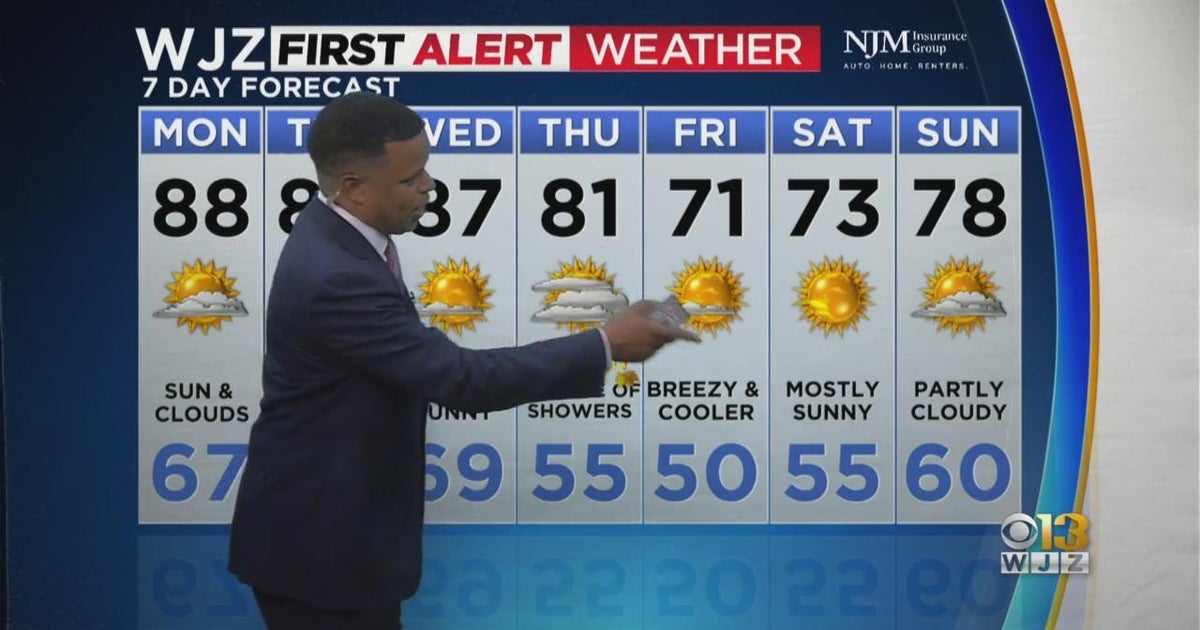 Derek Beasley has your Sunday night forecast - CBS Baltimore