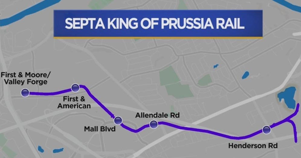 SEPTA moves step closer to expanding high speed rail service to King of Prussia - CBS Philadelphia