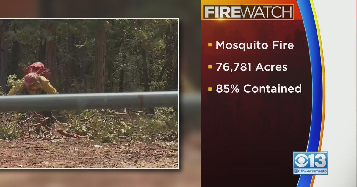 Containment of Mosquito Fire grows to 85% - CBS Sacramento