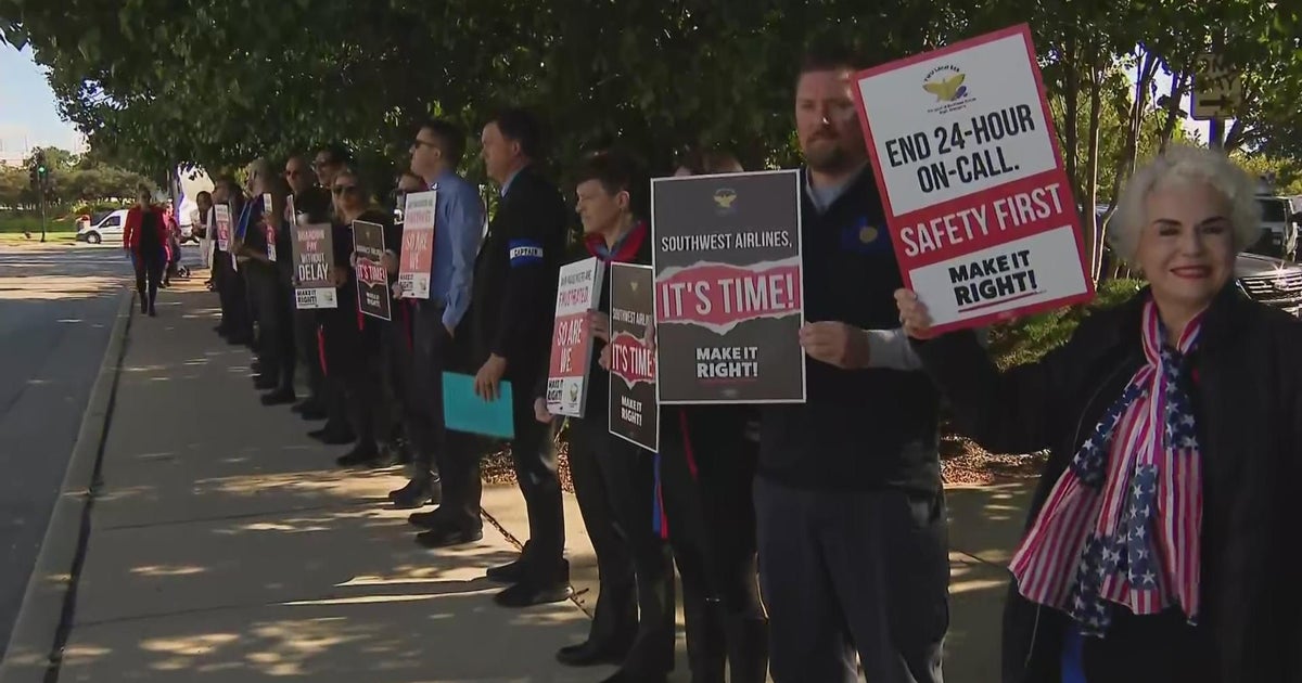 United And Southwest Flight Attendants Protest At Ohare And Midway