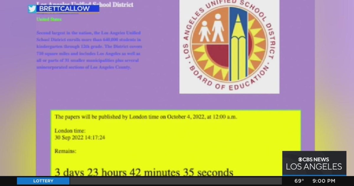 Hackers threaten to release LAUSD data on Monday - CBS Los Angeles