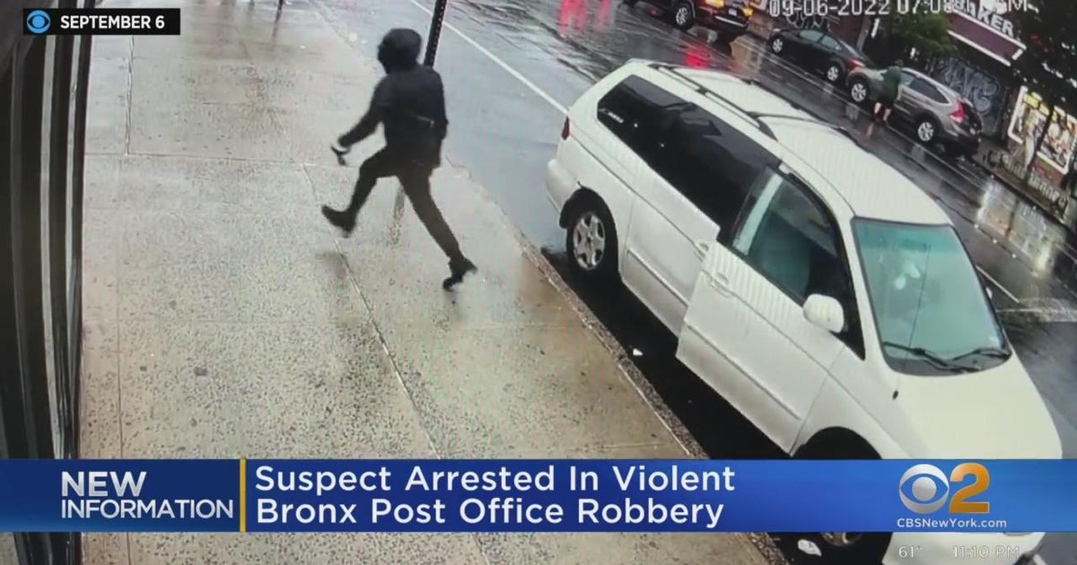 Suspect arrested in violent Bronx post office robbery - CBS New York