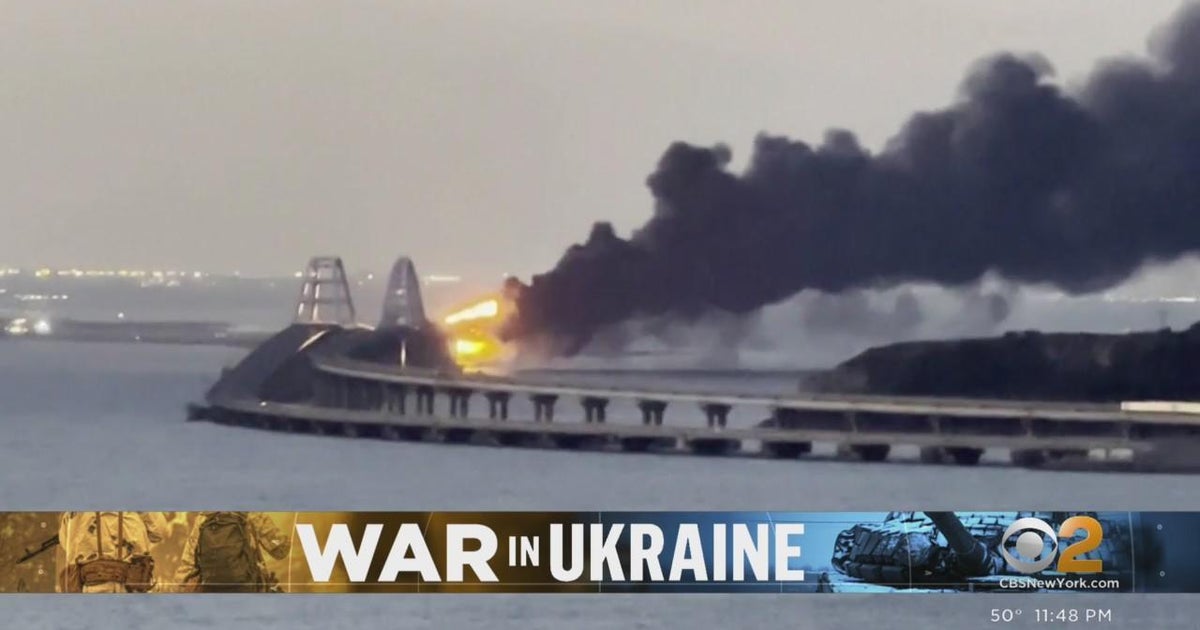 Blast damages bridge, key supply route in Russia's war in Ukraine - CBS ...