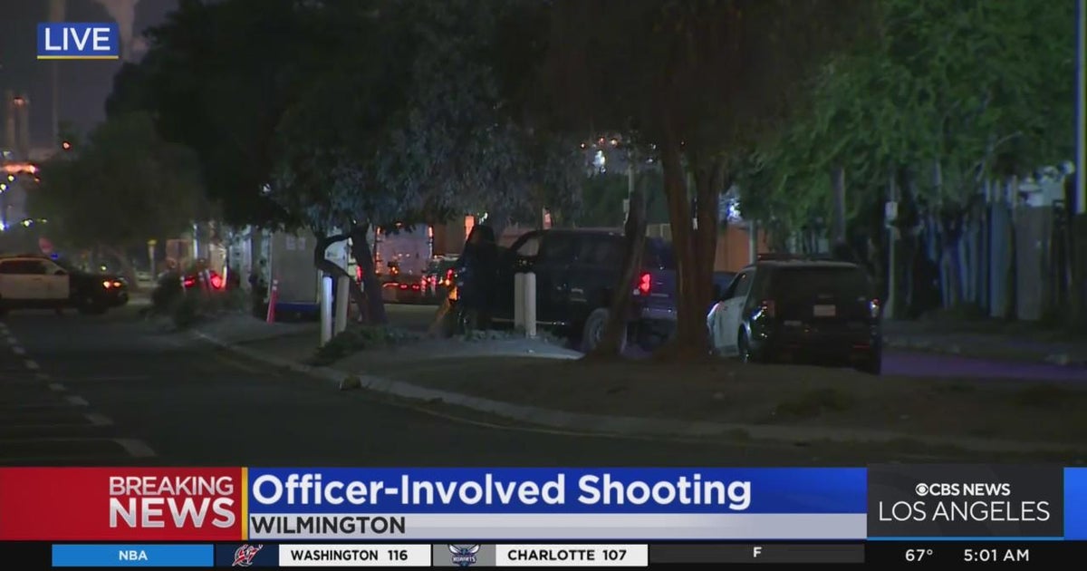 Man dies during officer-involved shooting in Wilmington - CBS Los Angeles
