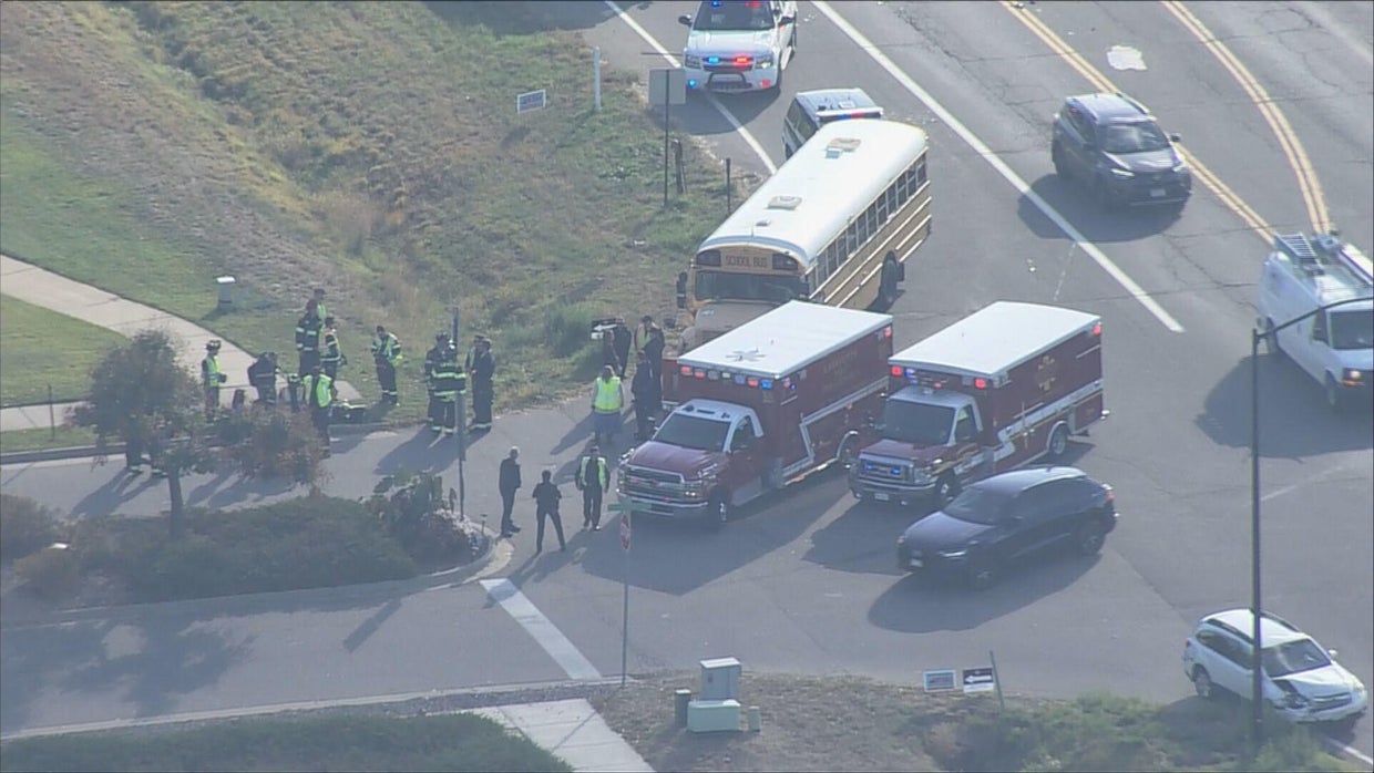 No students injured in school bus crash in Boulder County - CBS Colorado