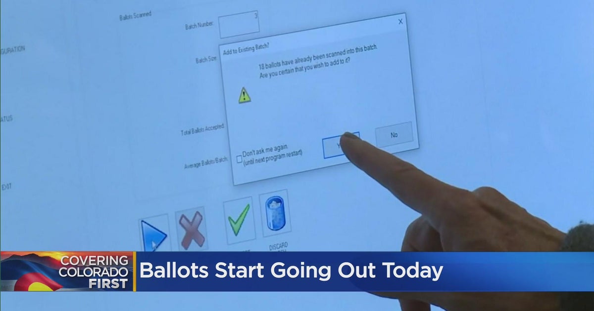 Colorado midterm ballots start going out ahead of election day - CBS ...