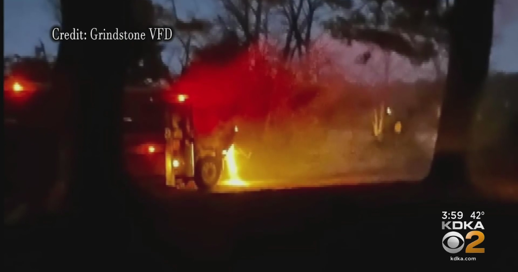No one injured after school bus with students on board catches fire in Fayette County - CBS ...