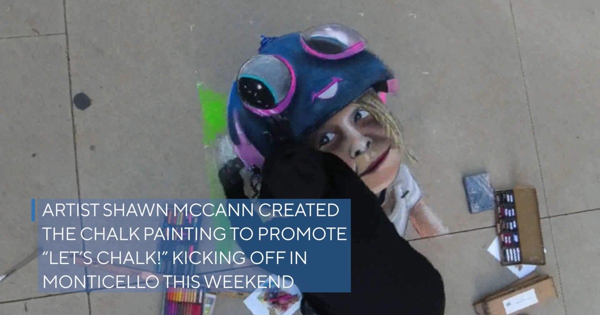 Timelapse: Artist creates chalk art outside WCCO - CBS Minnesota