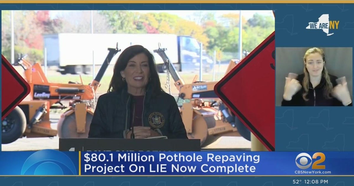 $80 million LIE pothole repaving project complete - CBS New York