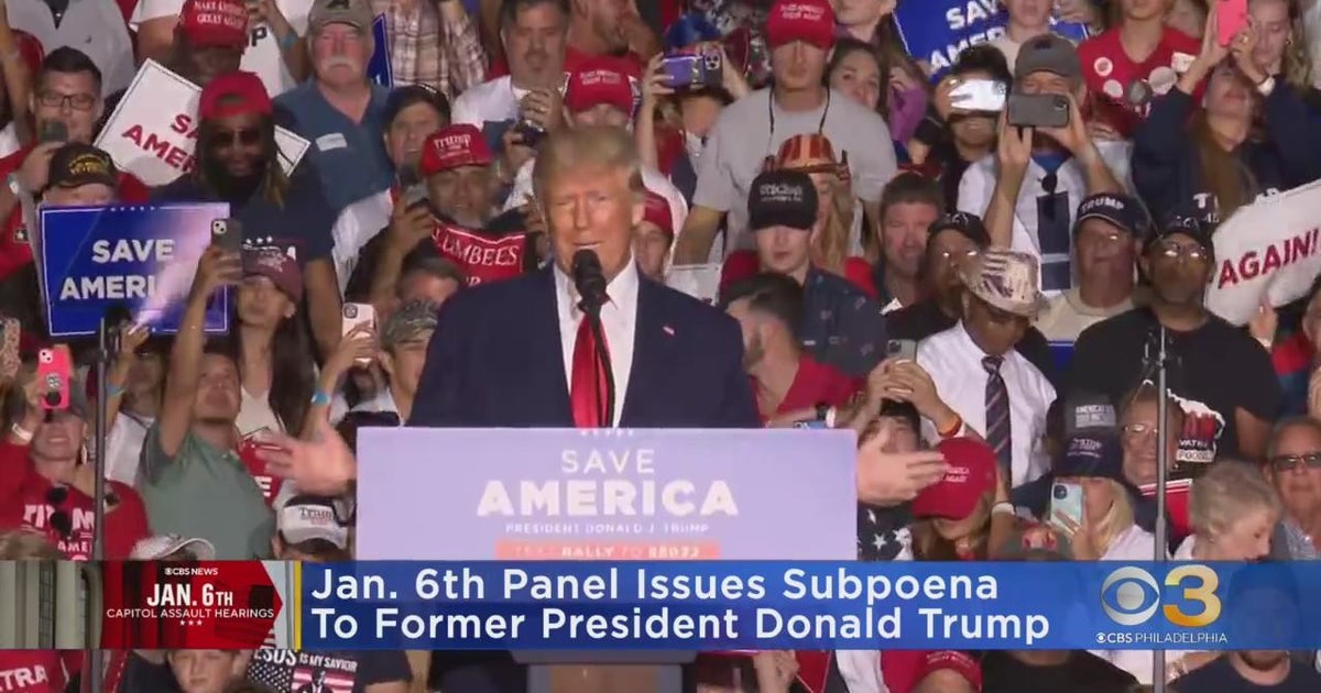 Jan. 6 panel issues subpoena to former President Donald Trump - CBS ...
