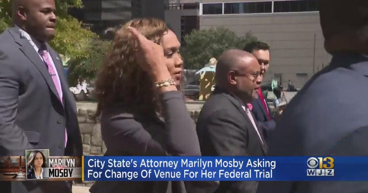 State's Attorney Mosby asks to move trial out of Baltimore - CBS Baltimore