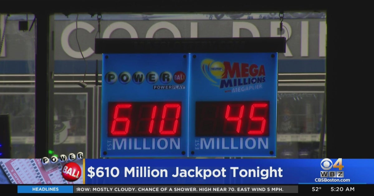 Powerball Jackpot Grows To 610 Million For Monday Night Drawing Cbs