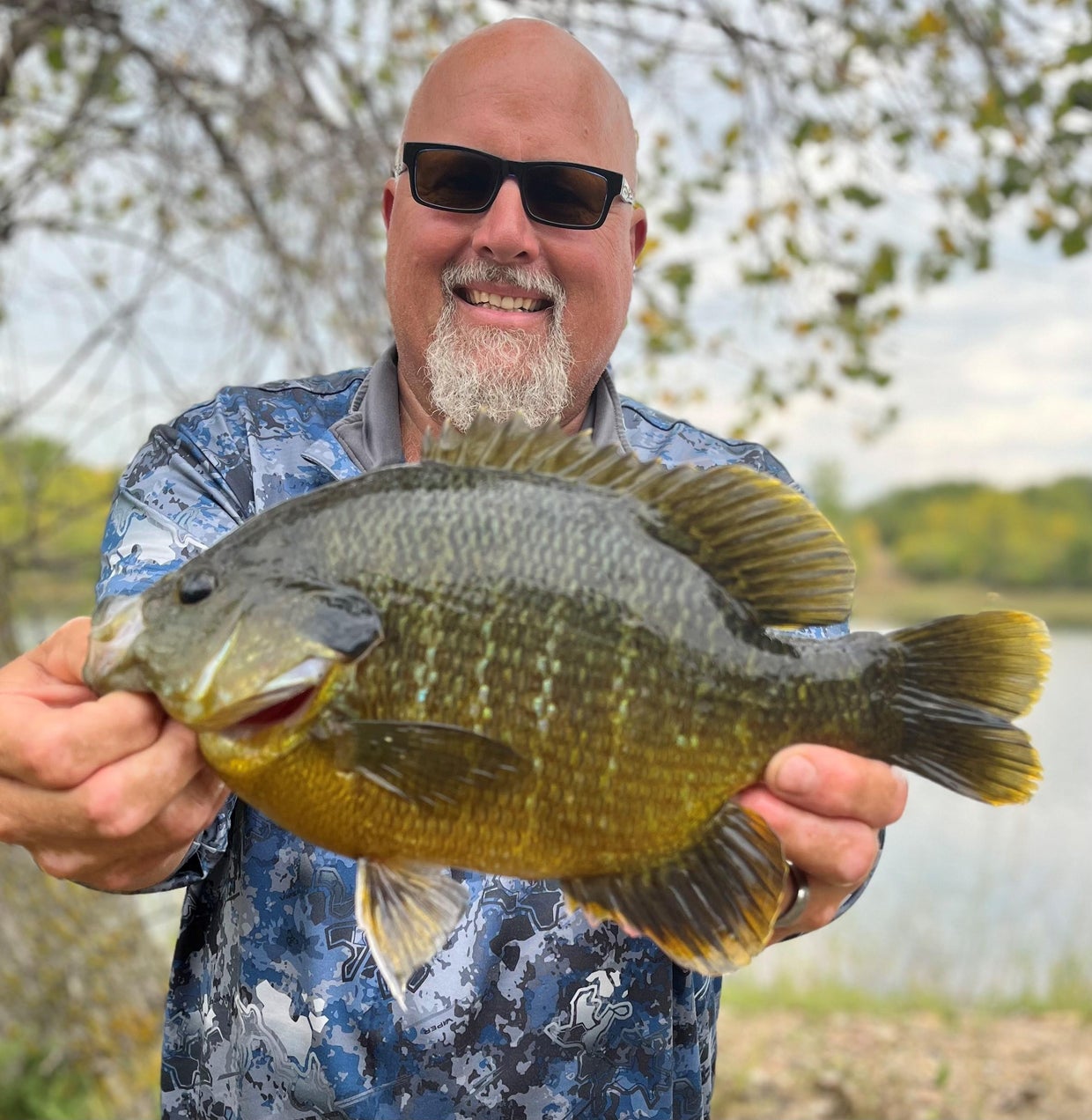 Fisherman hooks record-tying hybrid sunfish on Green Lake - CBS Minnesota