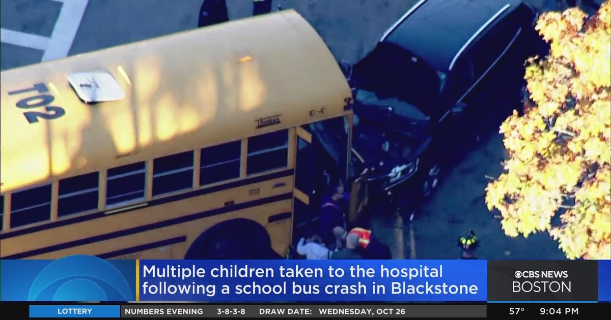 School bus involved in crash in Blackstone - CBS Boston