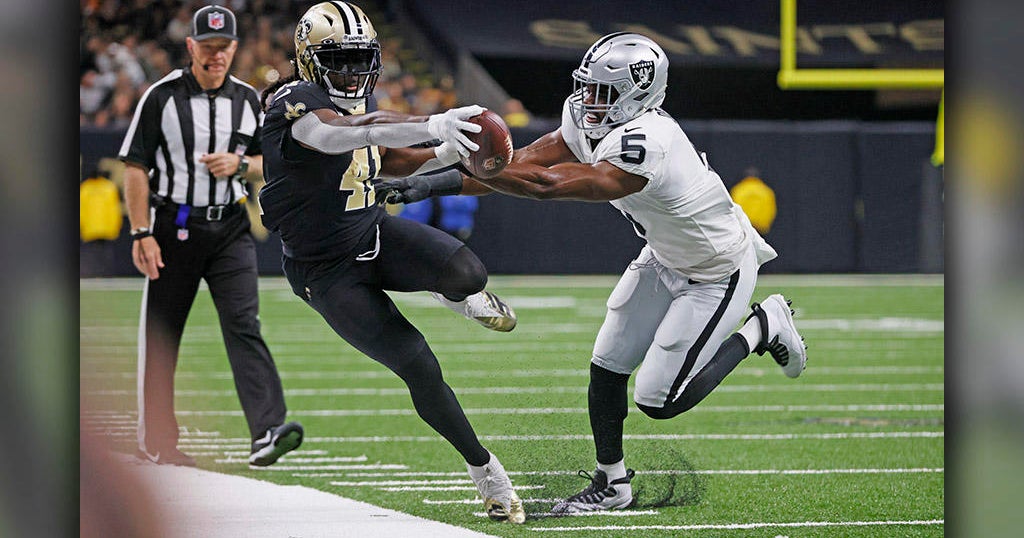 Saints ride Kamara's 3 TDs, defense to 24-0 win over Raiders - CBS San ...
