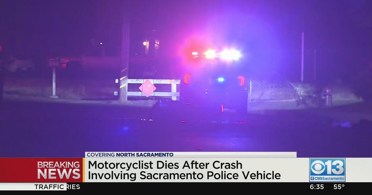 Motorcyclist dies after crash involving Sacramento police vehicle - CBS Sacramento