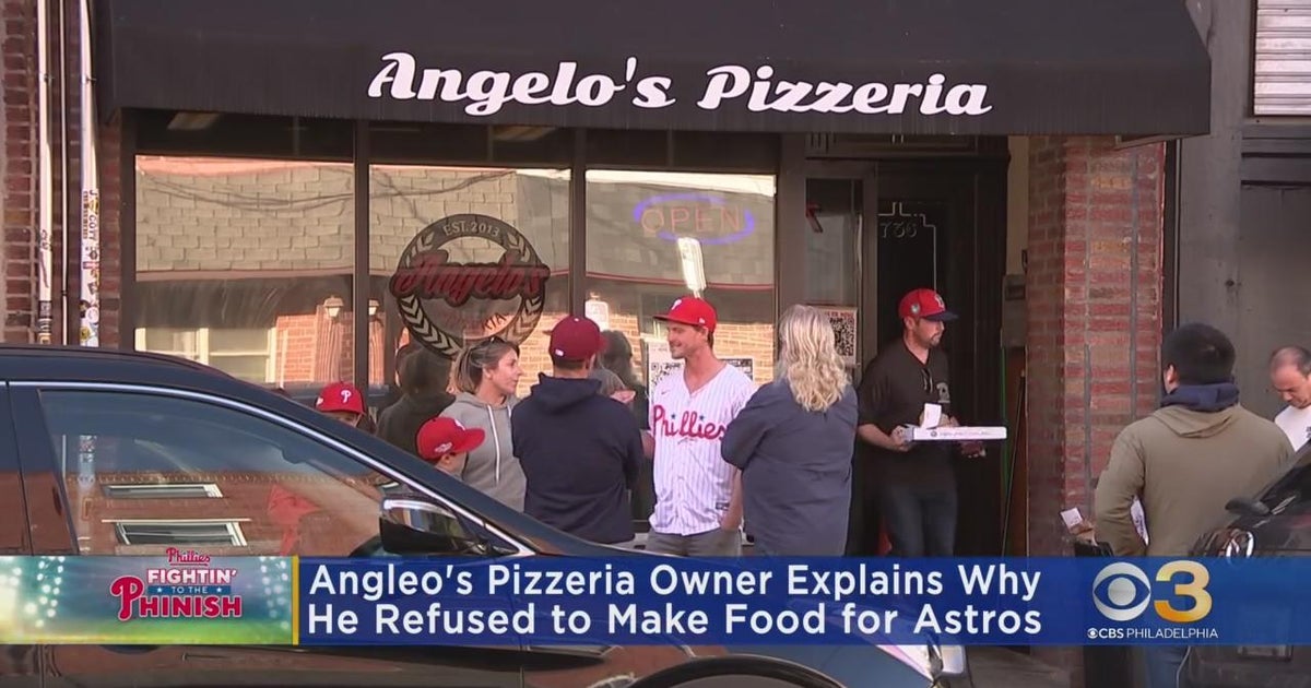Angelo's Pizzeria owner explains why he refused to feed Astros - CBS ...
