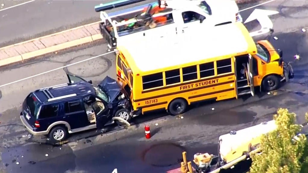 Multiple people injured after school bus, three other cars collide in ...