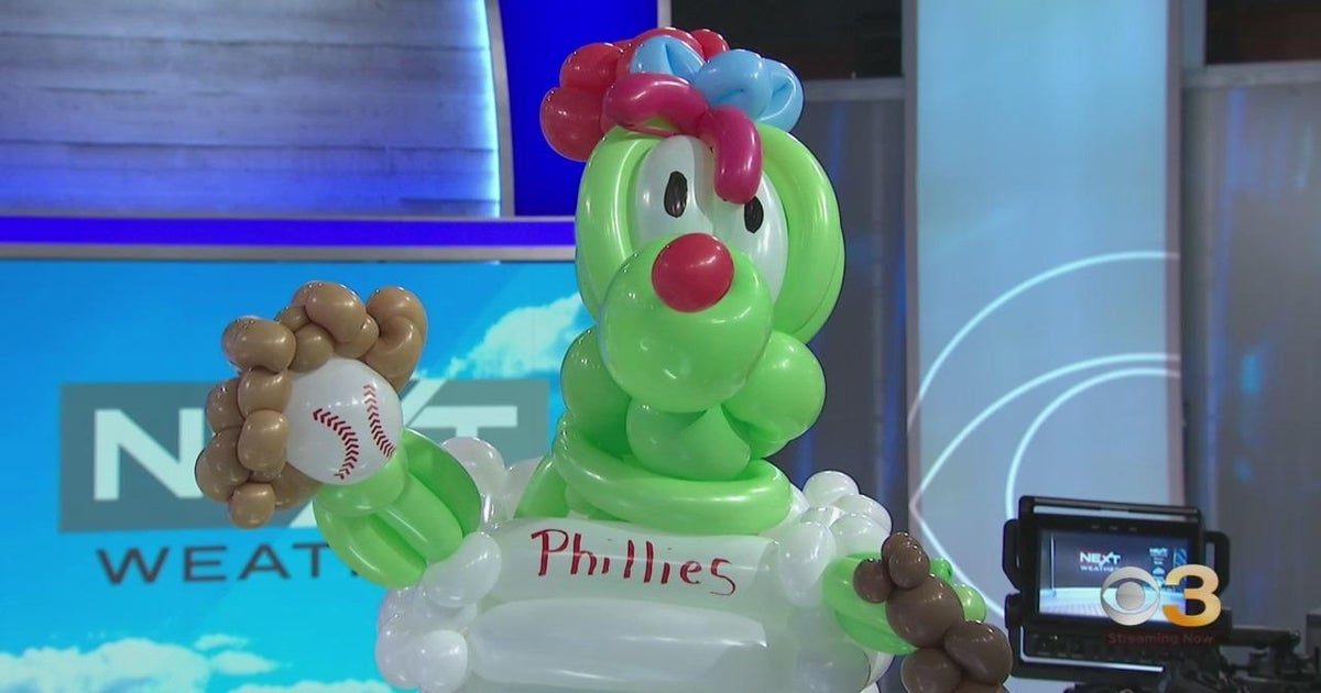 Alia's Phillie Phanatic balloon creation is blowing up - CBS Philadelphia