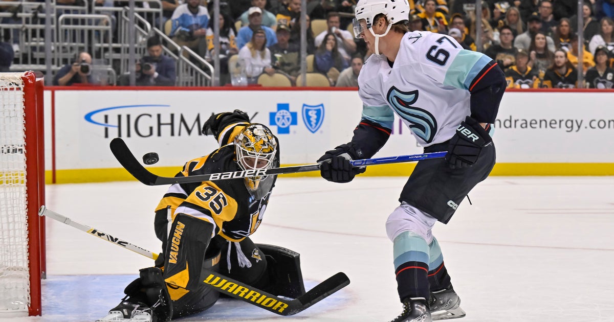 Tanev scores late as Kraken hand Pens 7th straight loss, 3-2 - CBS ...