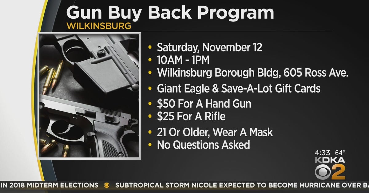 Wilkinsburg police buying back guns - CBS Pittsburgh