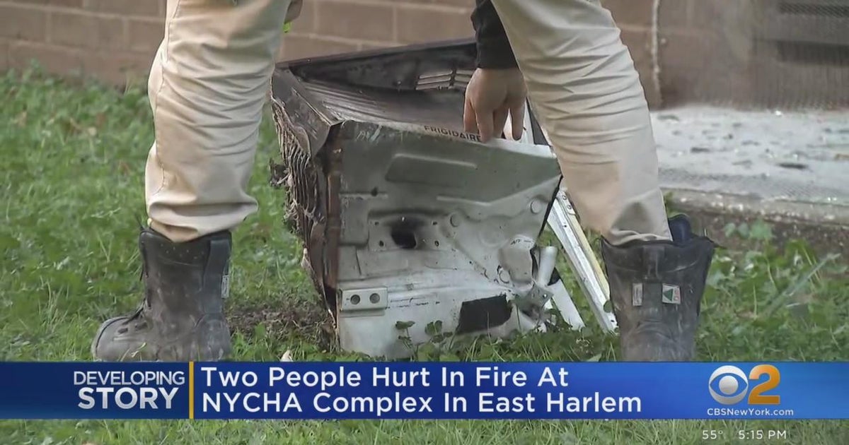 2 people hurt in fire at NYCHA complex in East Harlem - CBS New York