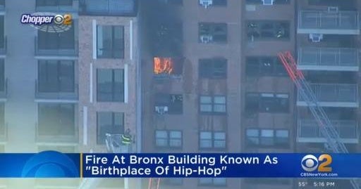 Crews battle fire at Bronx building known as "birthplace of hip-hop" - CBS New York