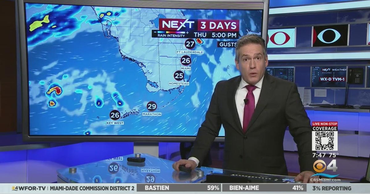 Nicole 7:45 PM update: Cone shifts northward - CBS Miami