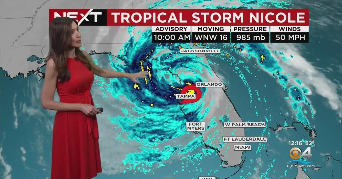 Tropical Storm Nicole 11/10/2022 12PM - CBS Miami